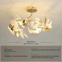 China Dining Room Ceiling Light Modern Living Room luxury home decor Ginkgo Leaf Ceiling Light(WH-MA-323) for sale