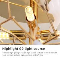 China Dining Room Ceiling Light Modern Living Room luxury home decor Ginkgo Leaf Ceiling Light(WH-MA-323) for sale