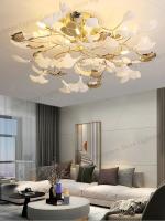 China Dining Room Ceiling Light Modern Living Room luxury home decor Ginkgo Leaf Ceiling Light(WH-MA-323) for sale