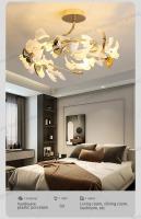 China Dining Room Ceiling Light Modern Living Room luxury home decor Ginkgo Leaf Ceiling Light(WH-MA-323) for sale