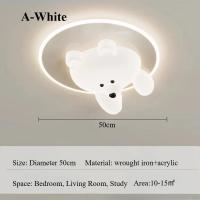 China Children's Room Lighting Study Bedrooms Cream Ceiling Lamp Minimalist Bear Ceiling Light(WH-MA-324) for sale