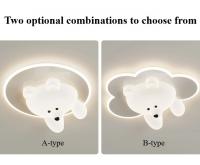 China Children's Room Lighting Study Bedrooms Cream Ceiling Lamp Minimalist Bear Ceiling Light(WH-MA-324) for sale