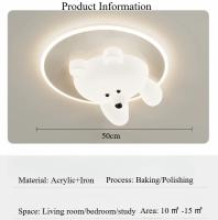 China Children's Room Lighting Study Bedrooms Cream Ceiling Lamp Minimalist Bear Ceiling Light(WH-MA-324) for sale