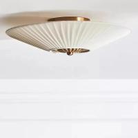 China Office Light Living Room Bedroom Vintage Decorative French Style Fabric Pleated Ceiling Lamp(WH-MA-328) for sale