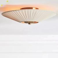 China Office Light Living Room Bedroom Vintage Decorative French Style Fabric Pleated Ceiling Lamp(WH-MA-328) for sale