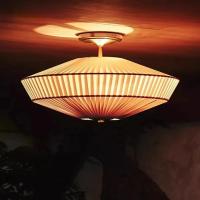 China Office Light Living Room Bedroom Vintage Decorative French Style Fabric Pleated Ceiling Lamp(WH-MA-328) for sale