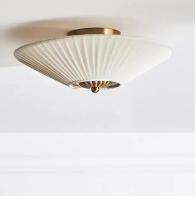 China Office Light Living Room Bedroom Vintage Decorative French Style Fabric Pleated Ceiling Lamp(WH-MA-328) for sale