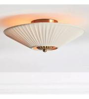 China Office Light Living Room Bedroom Vintage Decorative French Style Fabric Pleated Ceiling Lamp(WH-MA-328) for sale