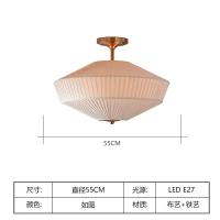China Office Light Living Room Bedroom Vintage Decorative French Style Fabric Pleated Ceiling Lamp(WH-MA-328) for sale