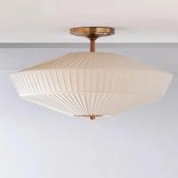 China Office Light Living Room Bedroom Vintage Decorative French Style Fabric Pleated Ceiling Lamp(WH-MA-328) for sale