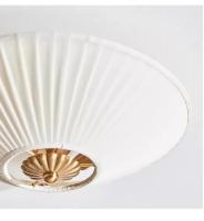 China Office Light Living Room Bedroom Vintage Decorative French Style Fabric Pleated Ceiling Lamp(WH-MA-328) for sale