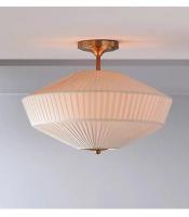 China Office Light Living Room Bedroom Vintage Decorative French Style Fabric Pleated Ceiling Lamp(WH-MA-328) for sale