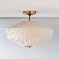 China Office Light Living Room Bedroom Vintage Decorative French Style Fabric Pleated Ceiling Lamp(WH-MA-328) for sale