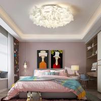 China Foyer Lamp Bedroom Restaurant Flower Light Home Decor Romantic White Ceiling Lamp(WH-MA-333) for sale
