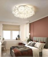 China Foyer Lamp Bedroom Restaurant Flower Light Home Decor Romantic White Ceiling Lamp(WH-MA-333) for sale