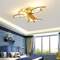 China Children's Room Lamps Golden LED Boy Bedroom Nursery Flying Dragon Ceiling Lights(WH-MA-336) for sale