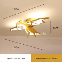 China Children's Room Lamps Golden LED Boy Bedroom Nursery Flying Dragon Ceiling Lights(WH-MA-336) for sale