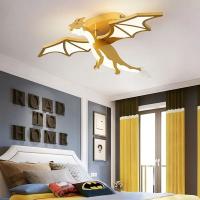 China Children's Room Lamps Golden LED Boy Bedroom Nursery Flying Dragon Ceiling Lights(WH-MA-336) for sale