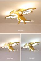 China Children's Room Lamps Golden LED Boy Bedroom Nursery Flying Dragon Ceiling Lights(WH-MA-336) for sale