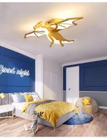 China Children's Room Lamps Golden LED Boy Bedroom Nursery Flying Dragon Ceiling Lights(WH-MA-336) for sale