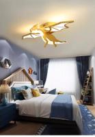 China Children's Room Lamps Golden LED Boy Bedroom Nursery Flying Dragon Ceiling Lights(WH-MA-336) for sale