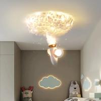 China children room lighting Bedroom Study Kids Nursery Creative Rocket astronaut ceiling light(WH-MA-337) for sale