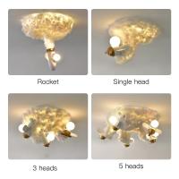 China children room lighting Bedroom Study Kids Nursery Creative Rocket astronaut ceiling light(WH-MA-337) for sale