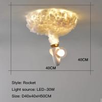China children room lighting Bedroom Study Kids Nursery Creative Rocket astronaut ceiling light(WH-MA-337) for sale