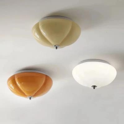 China Home Decor Fixture Lustre Bedroom Study Room Minimalist Orange Pumpkin Glass Ceiling Lamps(WH-MA-345) for sale