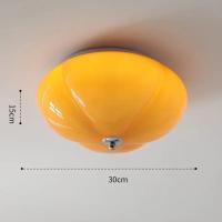 China Home Decor Fixture Lustre Bedroom Study Room Minimalist Orange Pumpkin Glass Ceiling Lamps(WH-MA-345) for sale