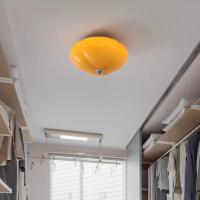 China Home Decor Fixture Lustre Bedroom Study Room Minimalist Orange Pumpkin Glass Ceiling Lamps(WH-MA-345) for sale