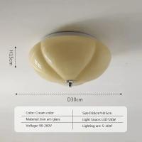 China Home Decor Fixture Lustre Bedroom Study Room Minimalist Orange Pumpkin Glass Ceiling Lamps(WH-MA-345) for sale