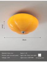 China Home Decor Fixture Lustre Bedroom Study Room Minimalist Orange Pumpkin Glass Ceiling Lamps(WH-MA-345) for sale