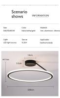 China Luster Light Fixtures Bedroom Study Room Modern Simple Circle Led Ceiling Lamp(WH-MA-346) for sale
