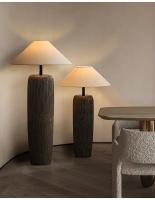 China Lounge Standing Light Living Room Sofa Decoration Japanese Antique Pottery Floor Lamp(WH-VFL-20) for sale