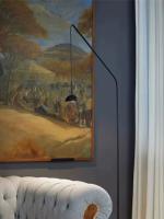 China Hotel Standing Lamp Parlor Bedroom Minimalist Black Metal Estiluz Cupolina Floor Lamp(WH-VFL-22) for sale