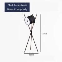 China living room floor lamp bedroom creative simple Walnut lamp Shift Floor Lamp(WH-VFL-25) for sale