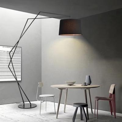 China Decor Indoor Lighting Living Room Bedroom Home Fabric Lampshade Fishing Floor Lamp(WH-VFL-38) for sale