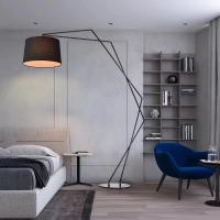China Decor Indoor Lighting Living Room Bedroom Home Fabric Lampshade Fishing Floor Lamp(WH-VFL-38) for sale