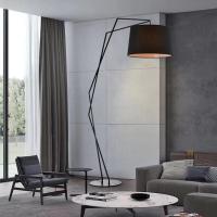 China Decor Indoor Lighting Living Room Bedroom Home Fabric Lampshade Fishing Floor Lamp(WH-VFL-38) for sale