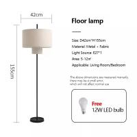 China Home Decor Lighting Fixtures Living Room Sofa Lamp Led Retro Fabric Floor Lamp(WH-MFL-181) for sale