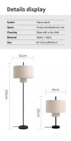 China Home Decor Lighting Fixtures Living Room Sofa Lamp Led Retro Fabric Floor Lamp(WH-MFL-181) for sale