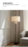 China Home Decor Lighting Fixtures Living Room Sofa Lamp Led Retro Fabric Floor Lamp(WH-MFL-181) for sale