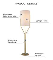 China sofa Side Light Office bedroom Creative Led fabric lampshade Simple Arborescence Floor Lamp(WH-MFL-191) for sale