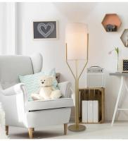 China sofa Side Light Office bedroom Creative Led fabric lampshade Simple Arborescence Floor Lamp(WH-MFL-191) for sale