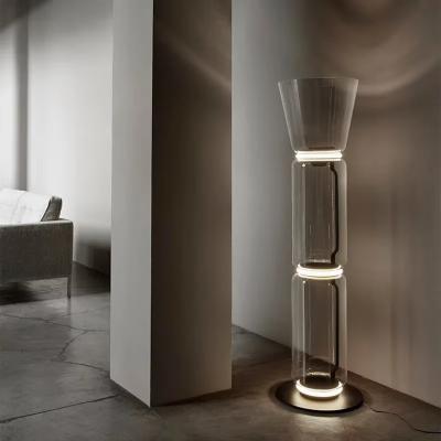 China Indoor Decor Standing Light Bedroom Bedside Lamp clear glass LampShade Noctambule Floor Lamp(WH-MFL-192) for sale