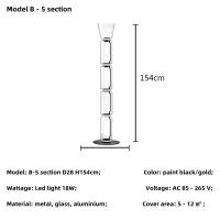 China Indoor Decor Standing Light Bedroom Bedside Lamp clear glass LampShade Noctambule Floor Lamp(WH-MFL-192) for sale