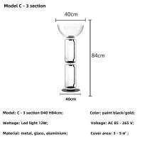 China Indoor Decor Standing Light Bedroom Bedside Lamp clear glass LampShade Noctambule Floor Lamp(WH-MFL-192) for sale