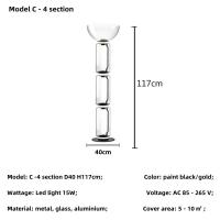 China Indoor Decor Standing Light Bedroom Bedside Lamp clear glass LampShade Noctambule Floor Lamp(WH-MFL-192) for sale