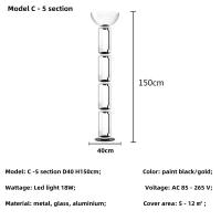 China Indoor Decor Standing Light Bedroom Bedside Lamp clear glass LampShade Noctambule Floor Lamp(WH-MFL-192) for sale